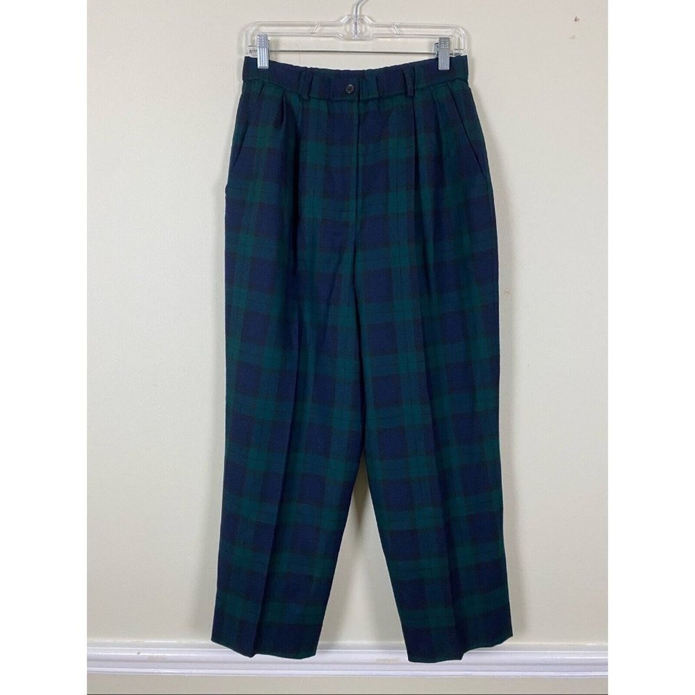 Pendleton Academia Plaid Trouser Pants Retro Pure Wool - Gem